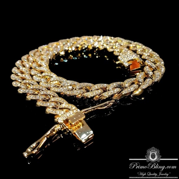 PrimoBling.com | Accessories | 8k Gold Plated 14mm Cuban Link Quavo 18 ...